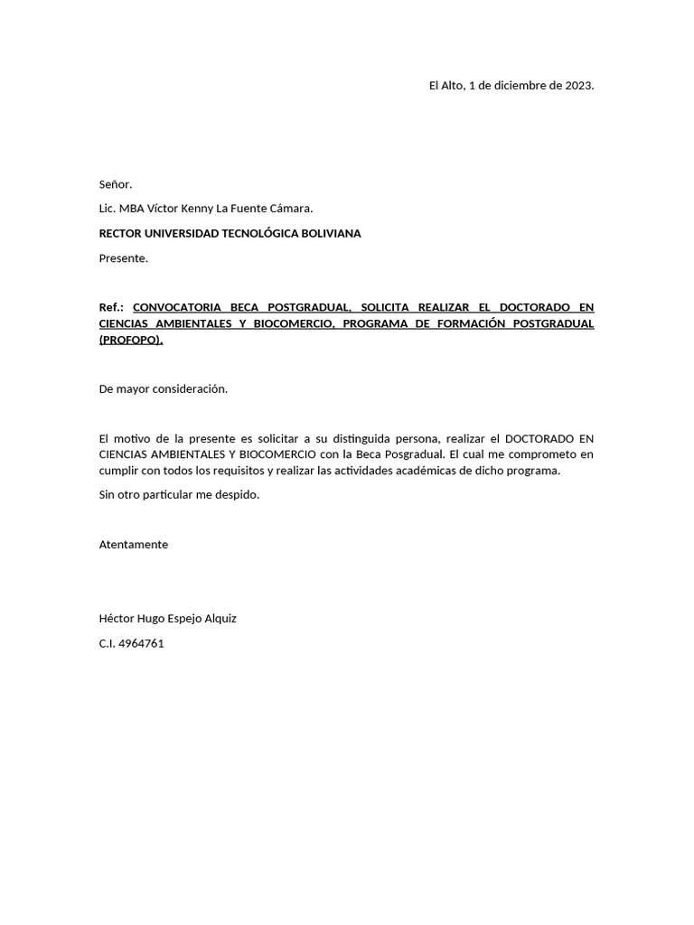 Carta UTB | PDF