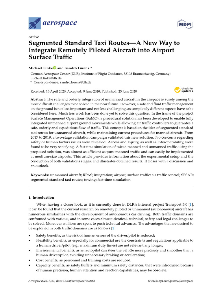 Segmented Standard Taxi Routes-A New Way To Integr | PDF | Airport ...