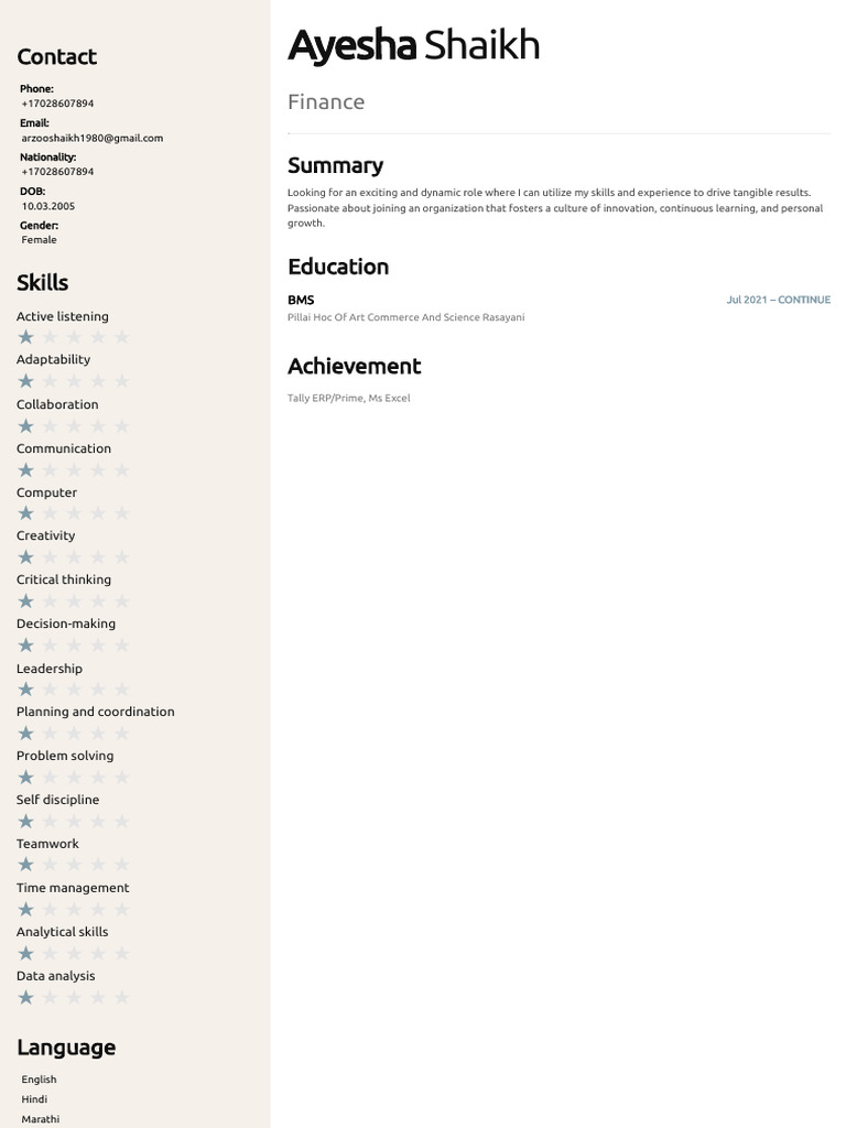 Ayesha Resume 922 | PDF