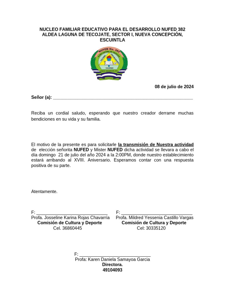 CARTA DE SOLICITUD NUFED (3) | PDF