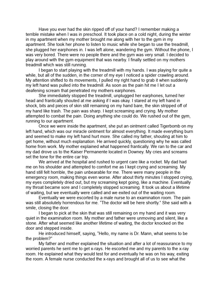 Personal Narrative | PDF | Hand