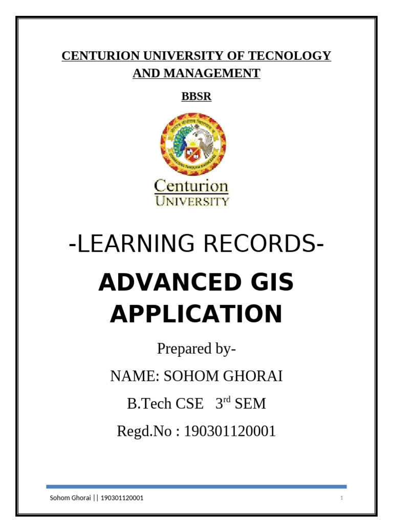 GIS Learning Record - 190301120001 | PDF | Geographic Information ...