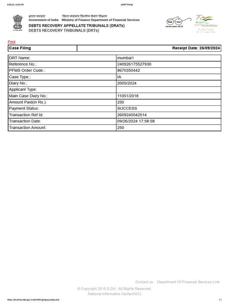 eDRT-Portal Precipe | PDF
