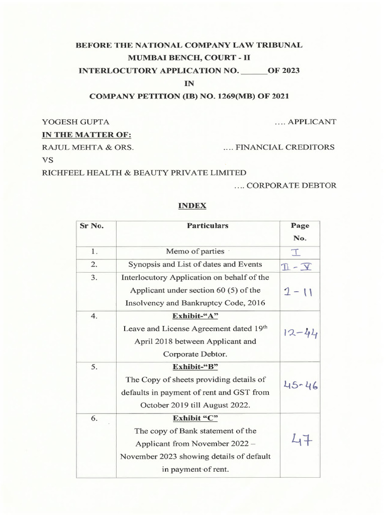 NEW IA of Yogesh Gupta | PDF