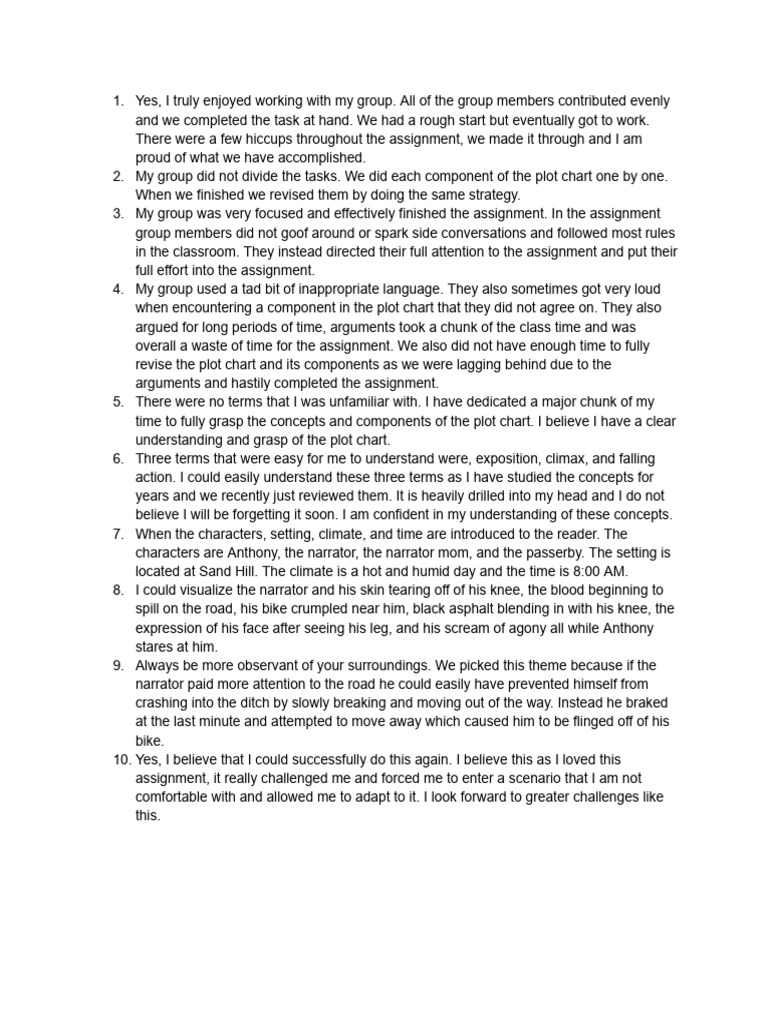 Group Plot Chart Questions | PDF