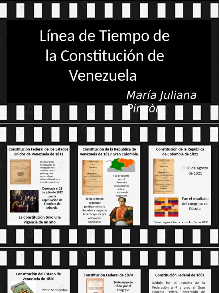 Línea de Tiempo de las Constituciones Venezolanas | PDF | Ciencias ...