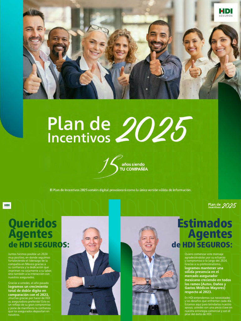 Plan de Incentivos 2025 HDI | PDF | Póliza de seguros | Reaseguro