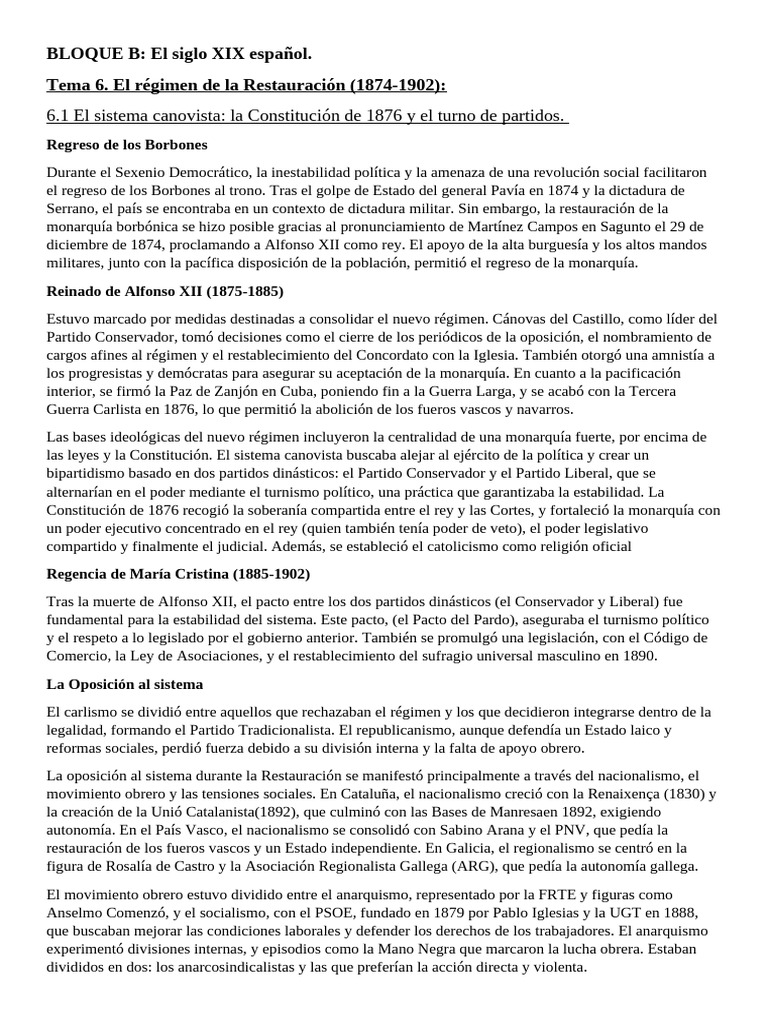 Tema6_historia_6.1 | PDF | España | Política de españa