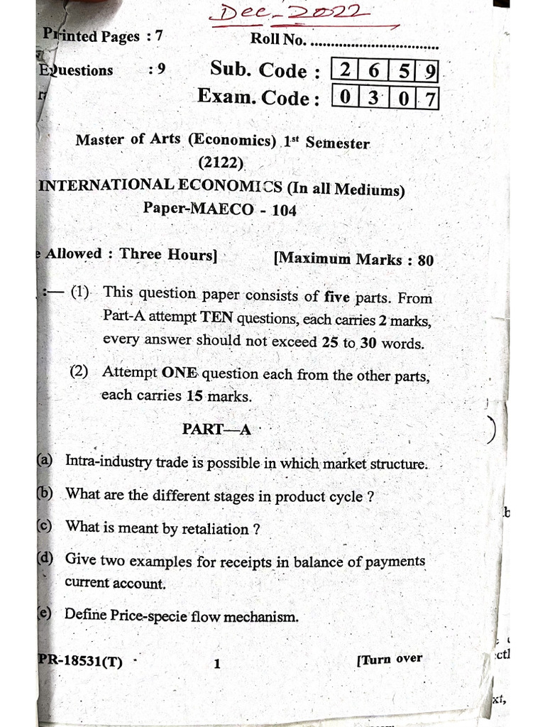 International PYQ | PDF