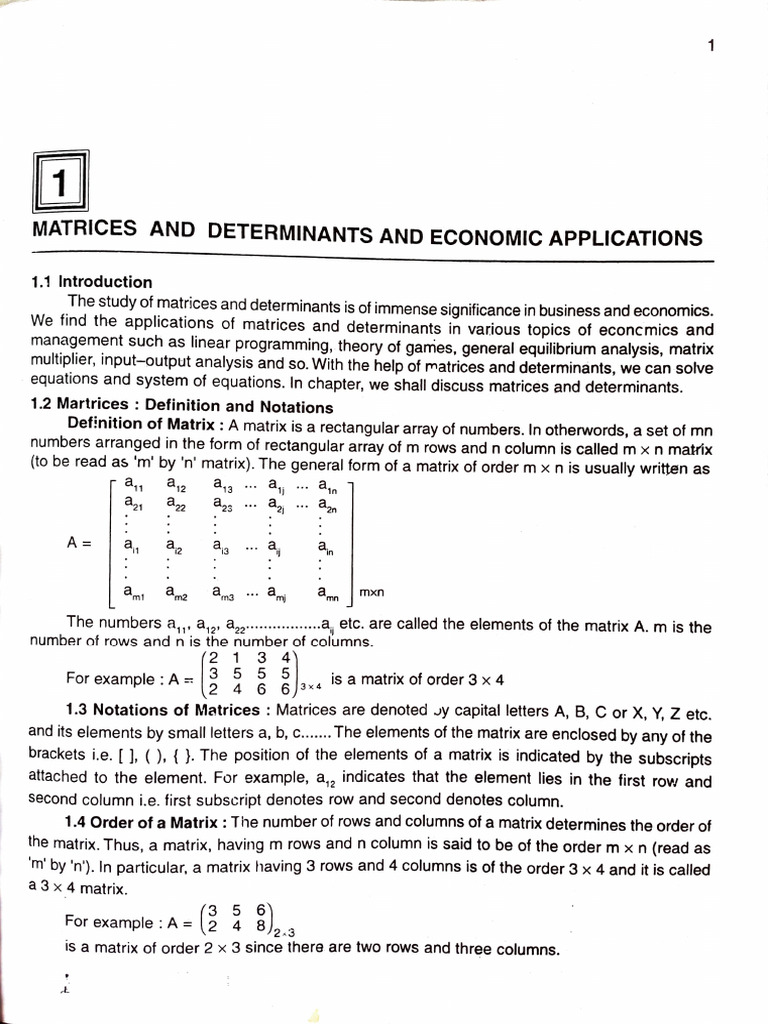 Matrices Determinants | PDF