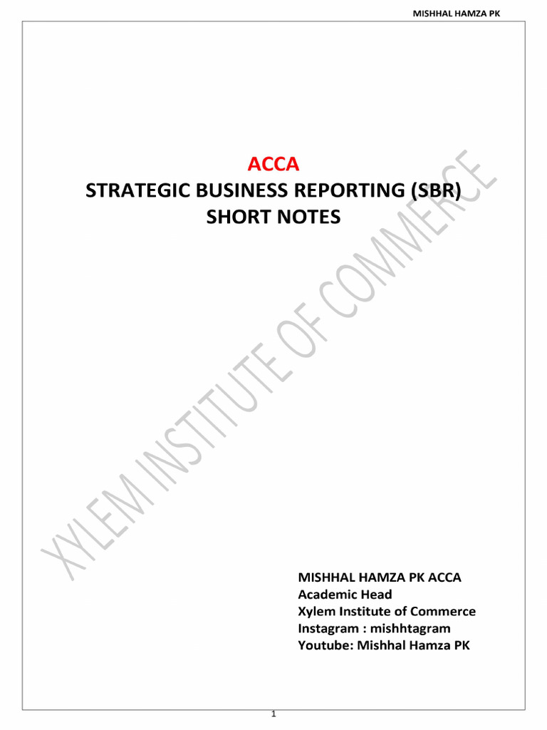 SBR Short Note | PDF