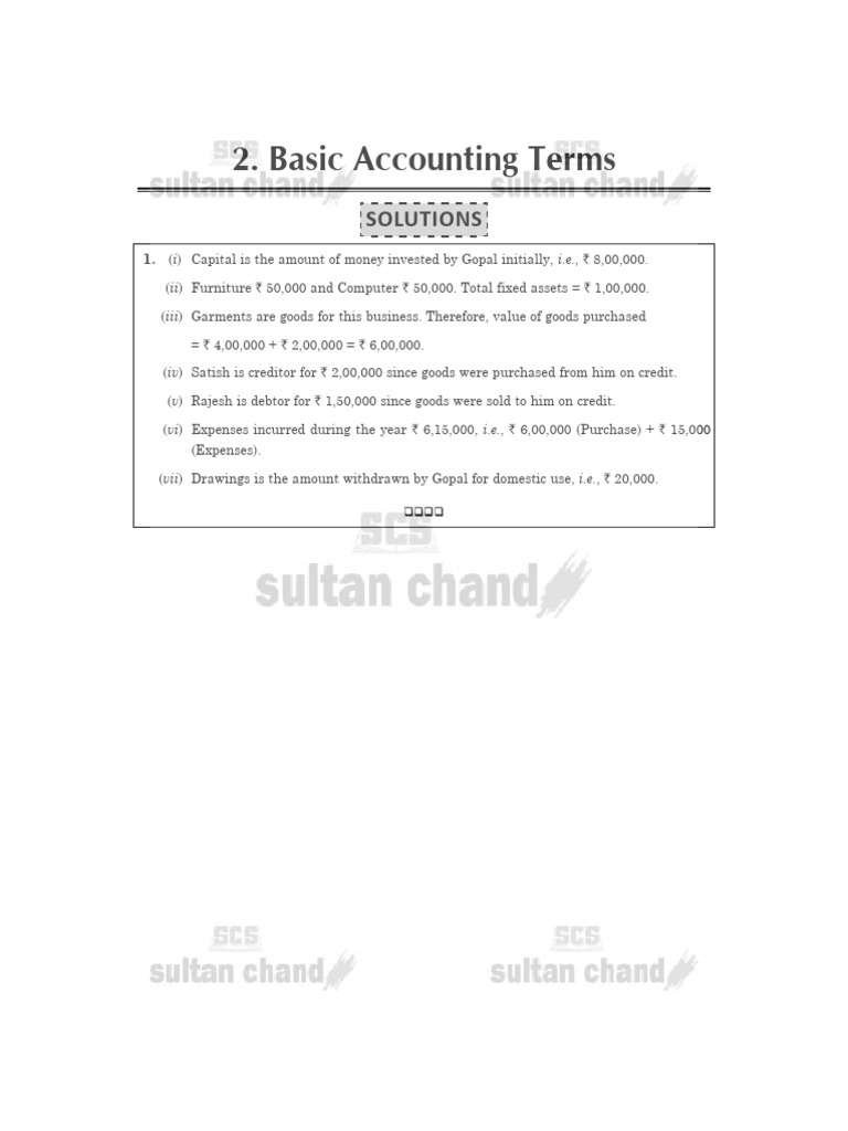 Accounting Basics for Class 11 Students | PDF | Debits And Credits ...