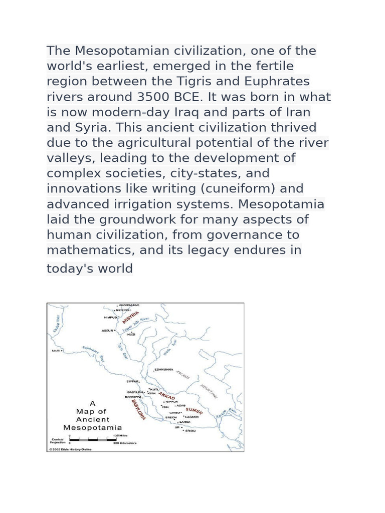 The Mesopotamian Civilization | PDF
