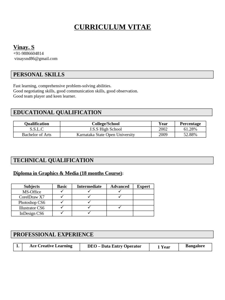 VInay Resume Newly Updated_14 Sep 2024 | PDF