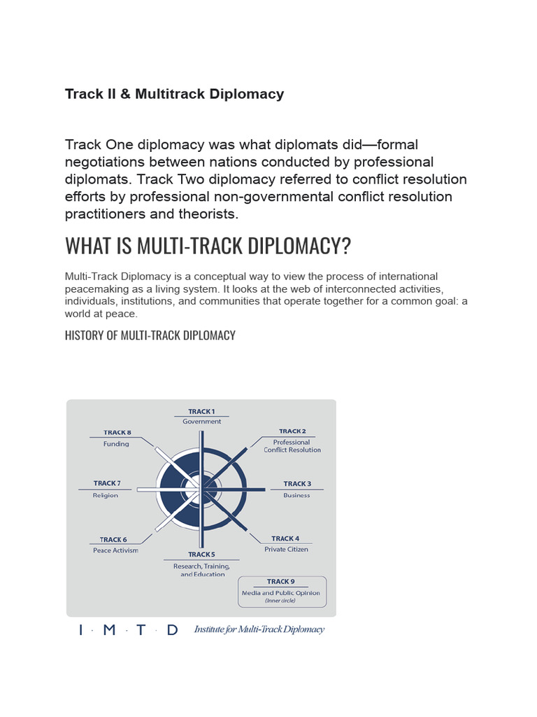 CPB Multitrack Diplomacy | PDF | Peace | Global Politics