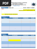 JIS Grade 8 Weekly Plan For Week 16 2023 2024 | PDF