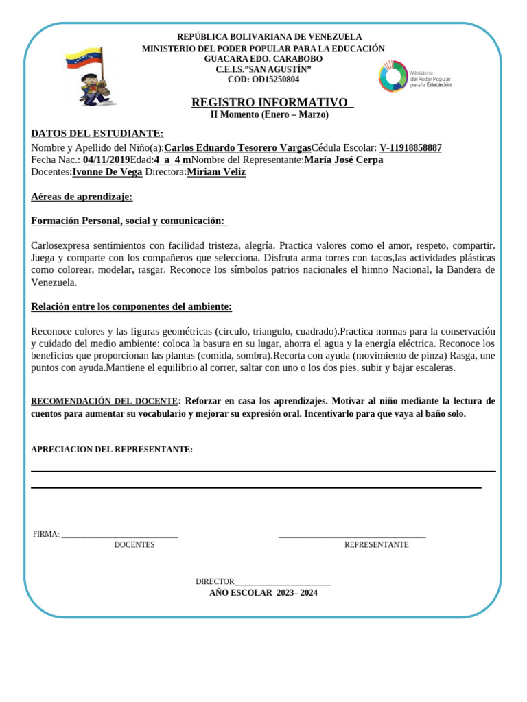 BOLETAS II Momento Sala 3 Grupo 2 2024 corregidas (3) | PDF | Venezuela ...
