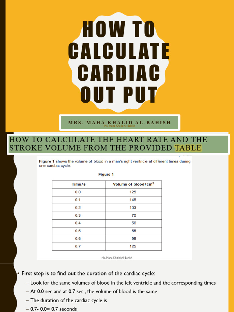 7B 5 (Part 2) How To Solve Cardiac Output QS | PDF