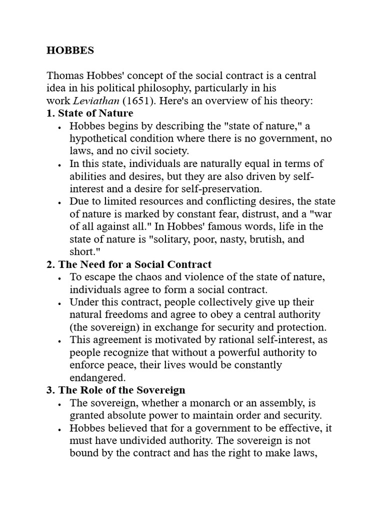 hobbes locke and rosseau | PDF | Social Contract | State (Polity)