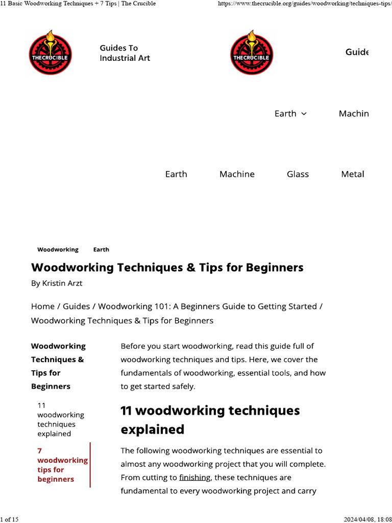Beginner Woodworking Guide | PDF