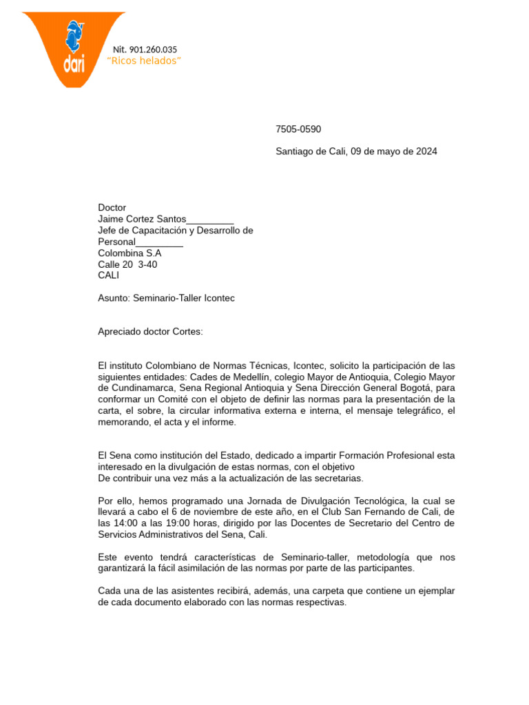 Carta Estilo Bloque | PDF