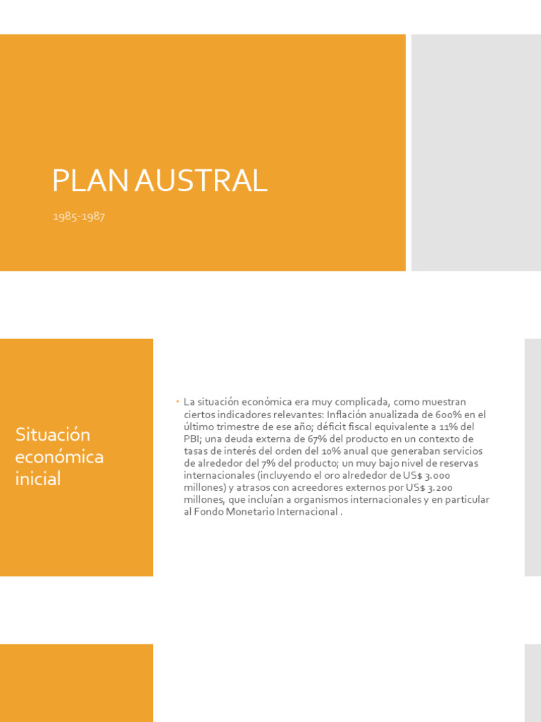 Periodo Del Plan Austral | PDF | Inflación | Balance presupuestario del gobierno