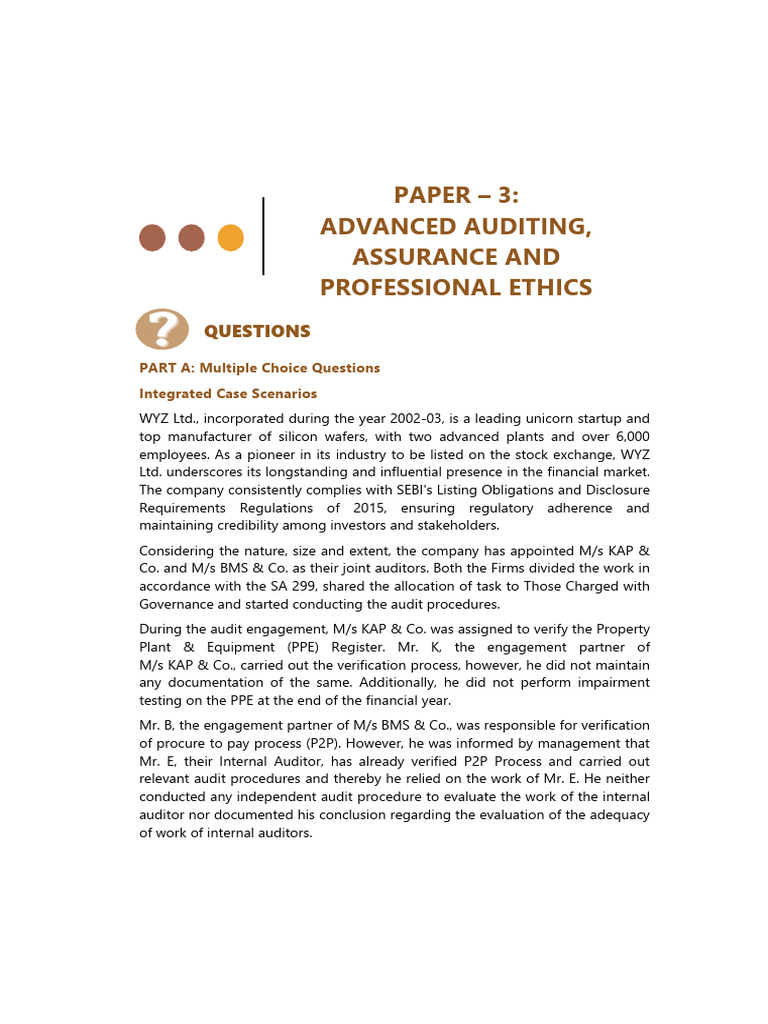 Auditing Ca Final RTP May 2025 | PDF | Audit | Auditor's Report