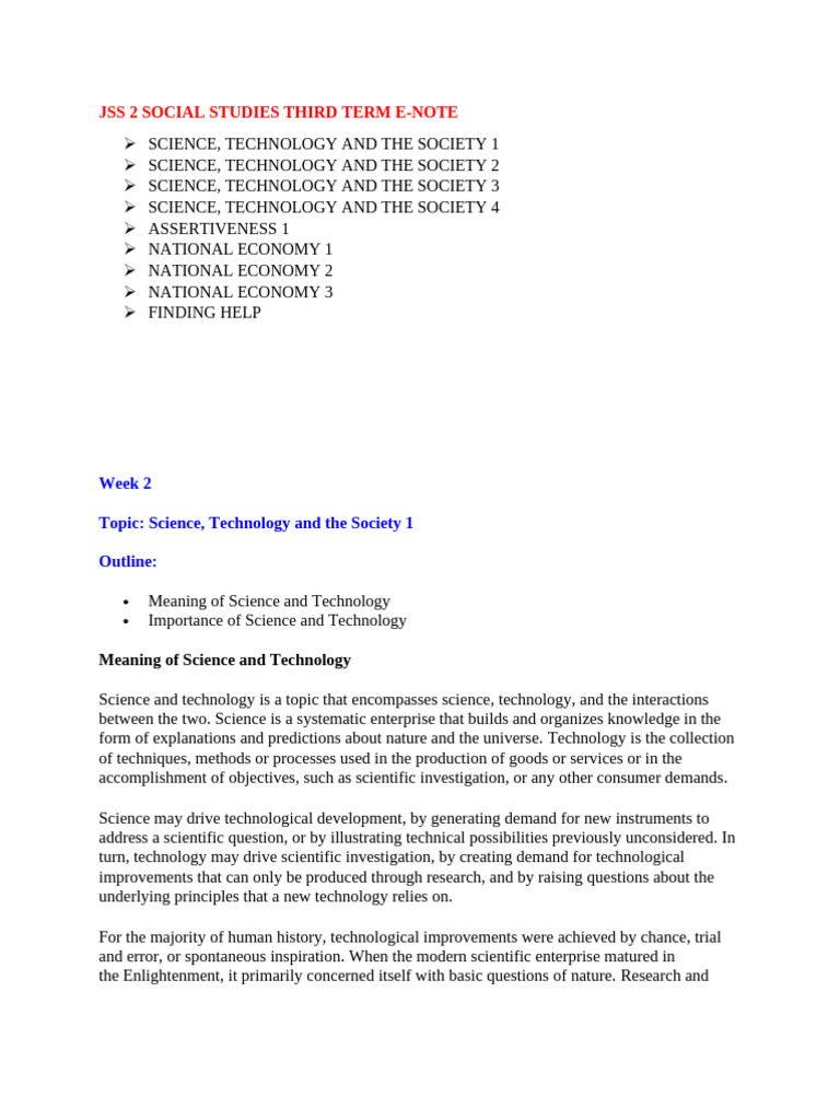 JSS 2 Social Studies Third Term e | PDF | Banks | Central Banks