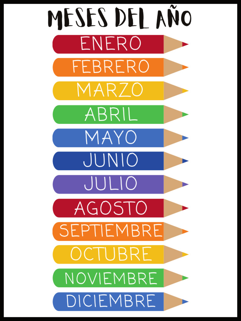 Meses del Año: Lista Completa | PDF