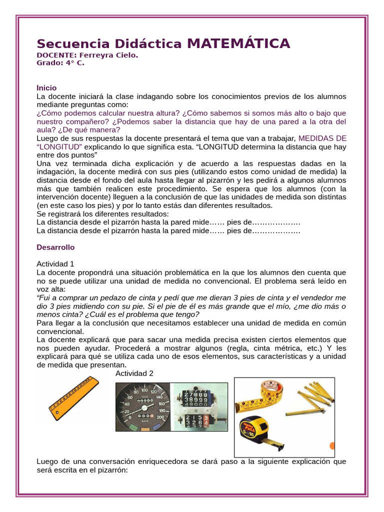 Medición de Alturas en el Aula | PDF | Longitud
