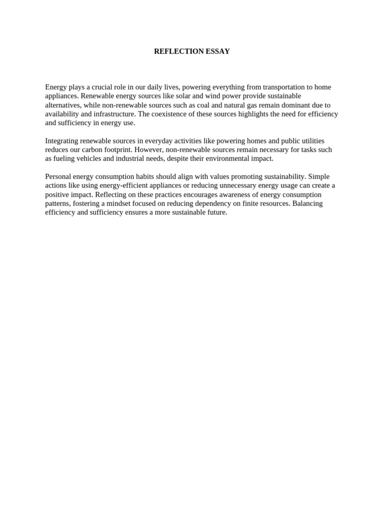 Reflection Essay | PDF