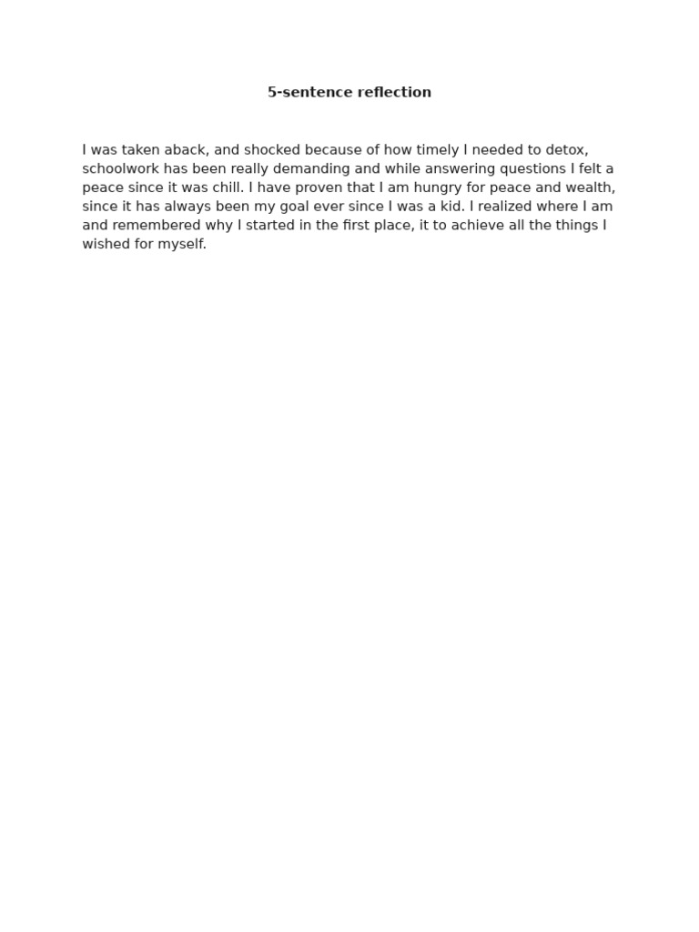 Reflection on Personal Growth | PDF
