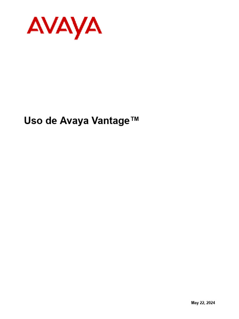uso_de_avaya_vantagetm_5-22-2024 | PDF | Software | Radio