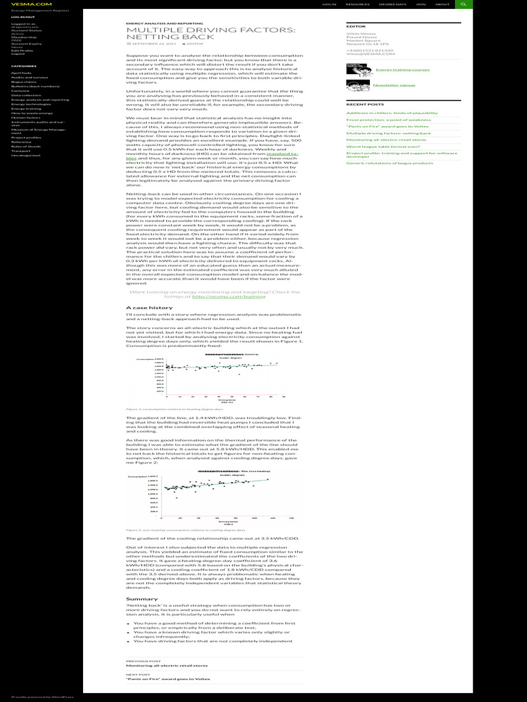 Multiple Driving Factors - Netting Back | PDF | Heat | Regression Analysis