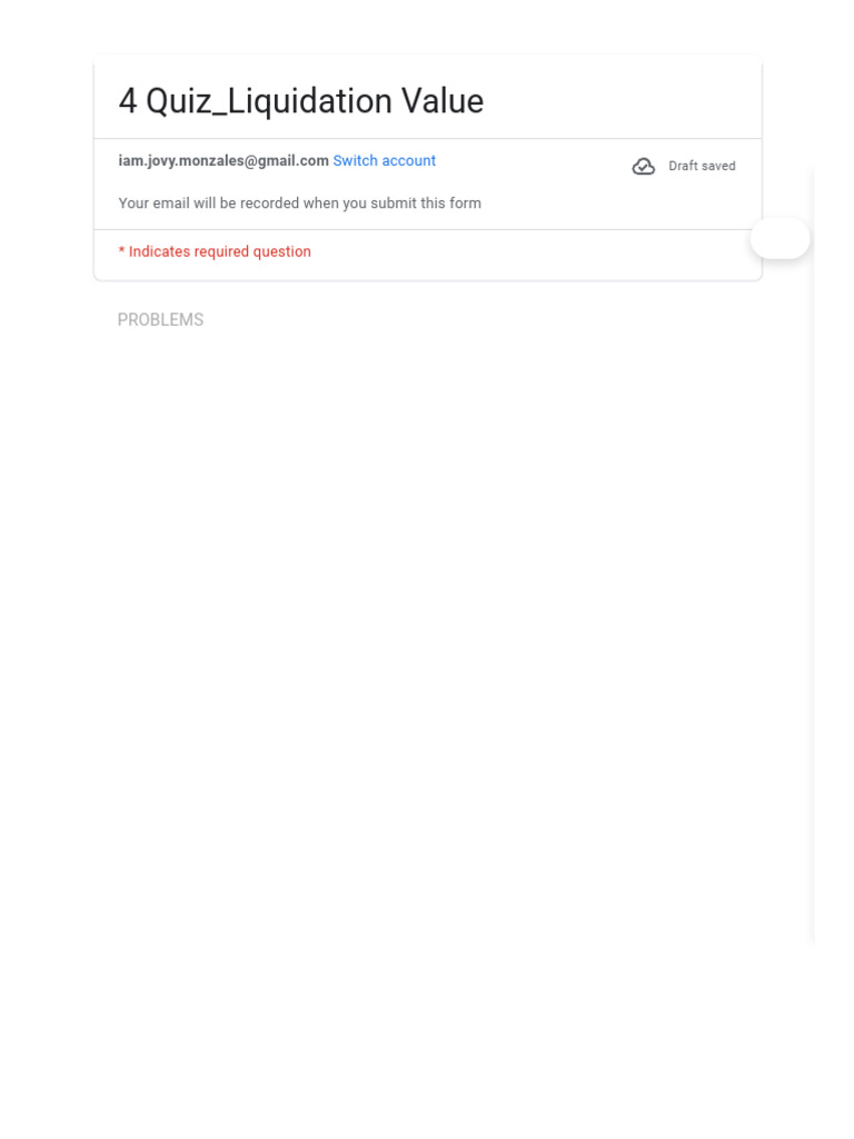 Liquidation Value Quiz | PDF