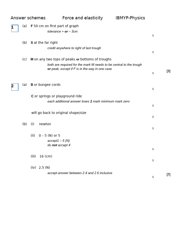 Force and Elasticity in Physics Exam | PDF | Force | Gravity