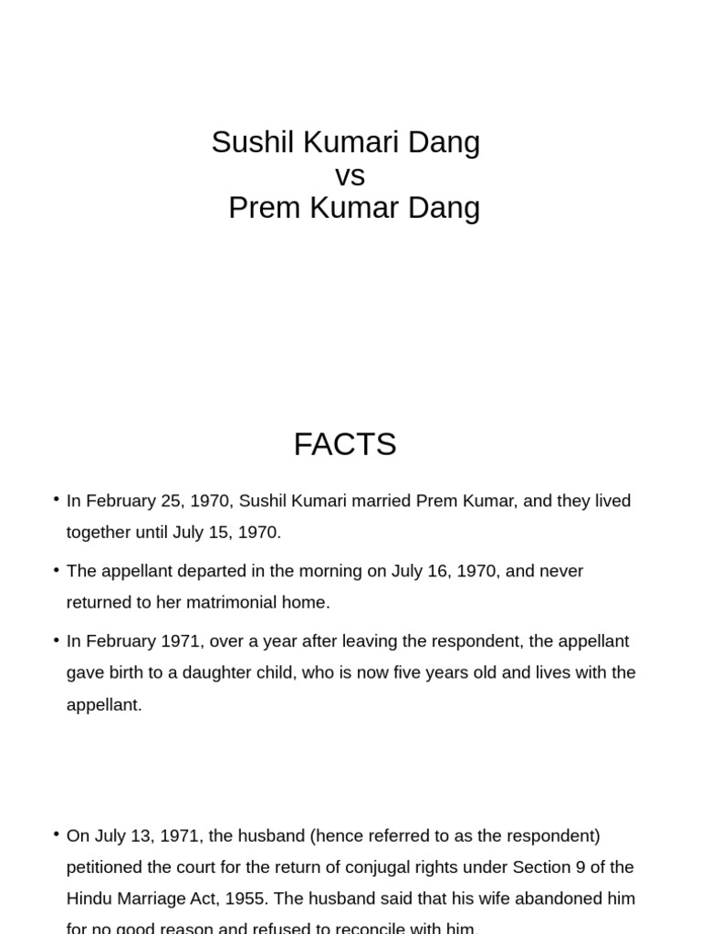 Sushil Kumari Dang Vs Prem Kumar Dang | PDF | Judgment (Law) | Marriage