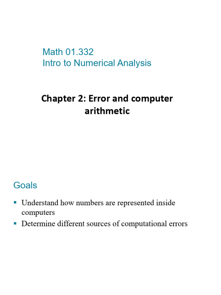 Chapter2 Computation Error | PDF | Numbers | Computer Architecture