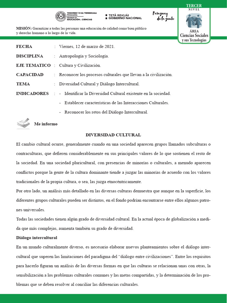 Clase 2 - Antropologia | PDF | Sociedad | Derechos humanos