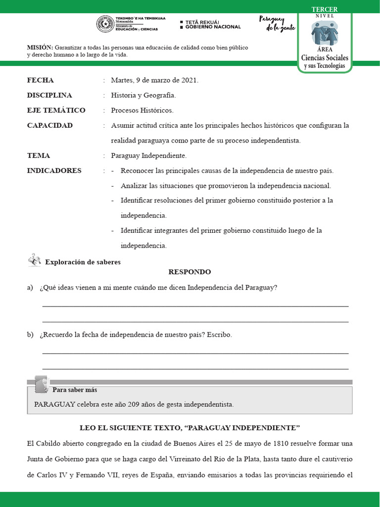 Clase 2 - Historia | PDF | Paraguay