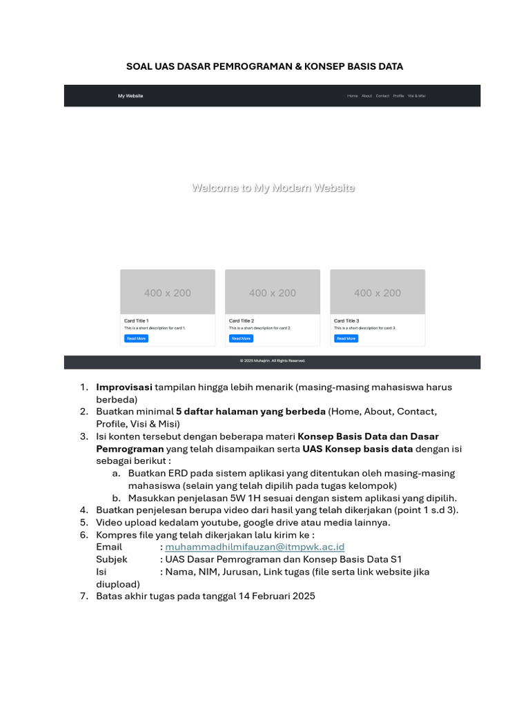 Soal Uas Daspro & Konsep Basis Data | PDF