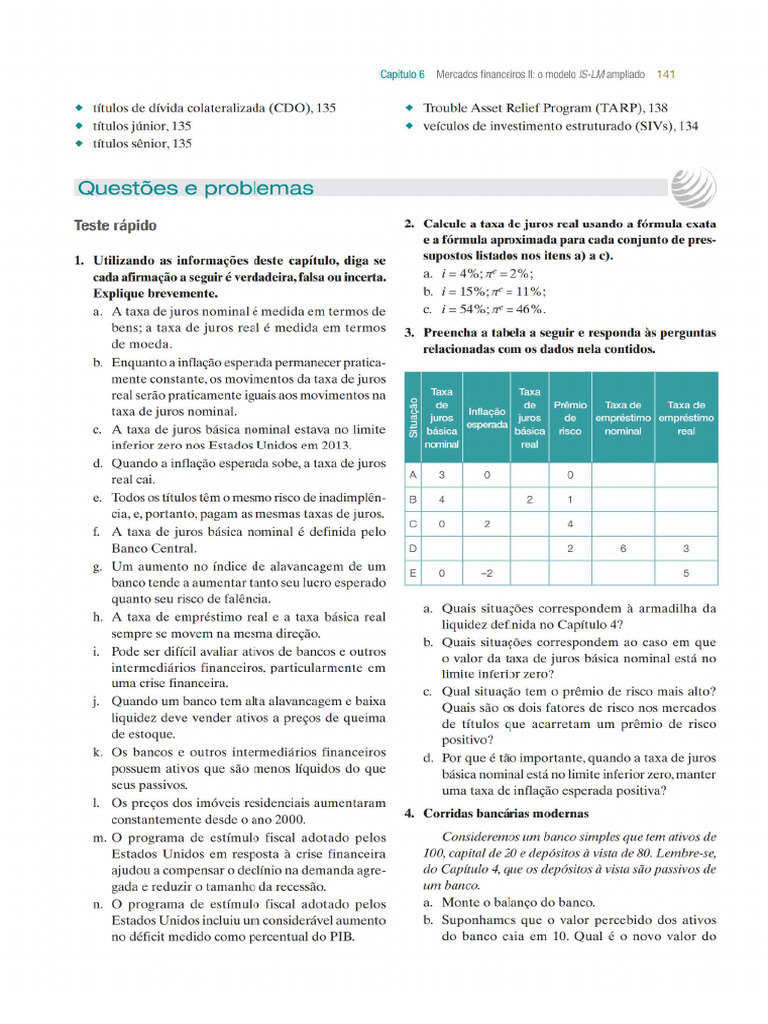 Exercícios Cap. 6 Blanchard | PDF