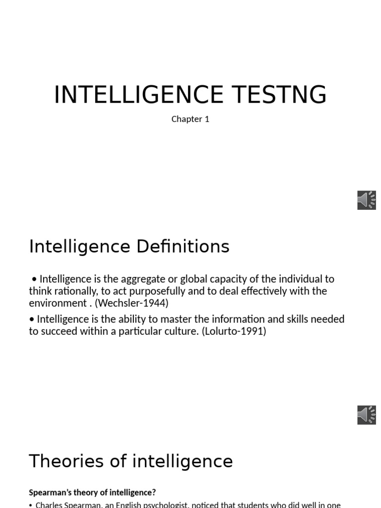 Intelligence Testing 1 | PDF | Intelligence | Intelligence Quotient