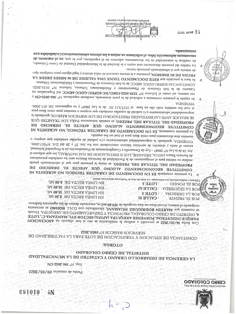 Scaneo Sector XVI APIPA | PDF