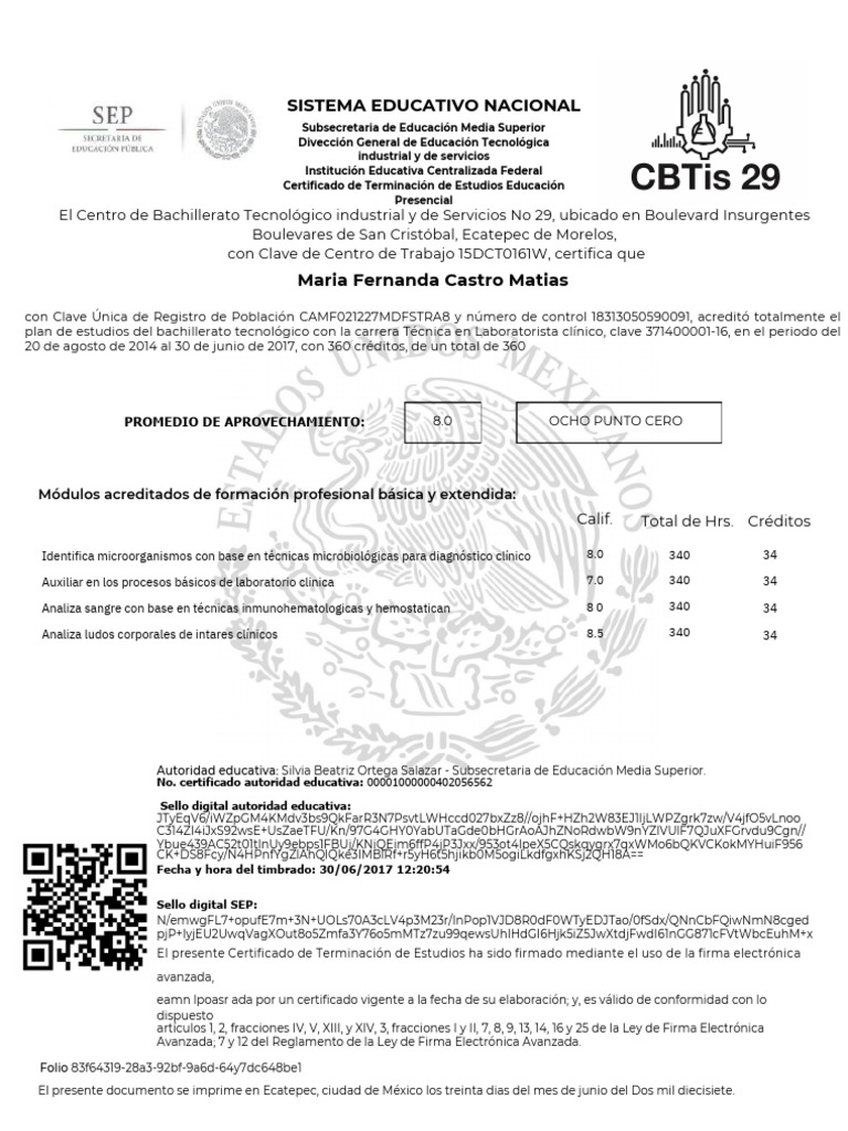 Certificado de Cbtis - 20250301 - 200527 - 0000 | PDF