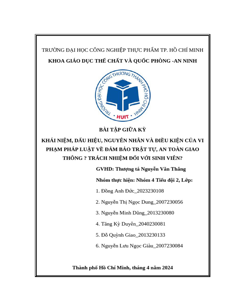 Bìa Bài Tiểu Luận QPAN | PDF