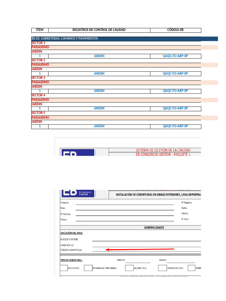 QC Index - Paisajismo | PDF
