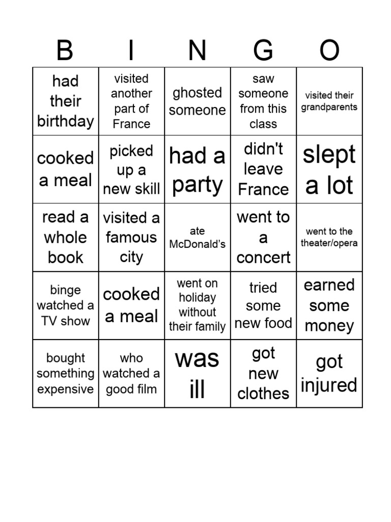 bingo | PDF | Foods | Cuisine