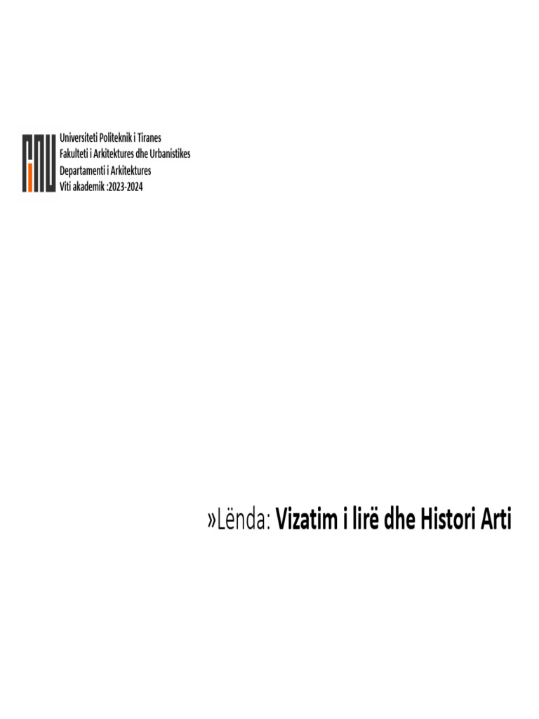 Lënda:: Vizatim I Lirë Dhe Histori Arti | PDF