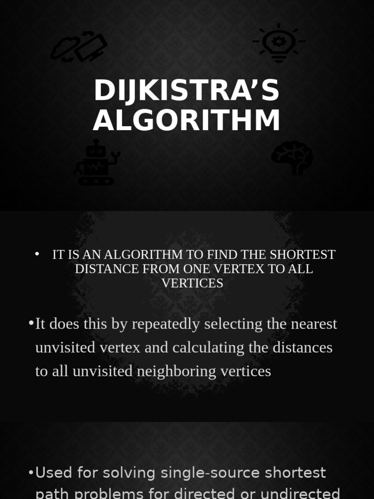 Dijkstra's Algorithm Guide | PDF | Vertex (Graph Theory) | Theoretical Computer Science